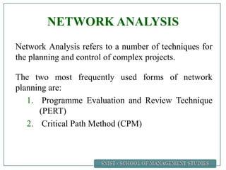 Project management & Network analysis | PPTX