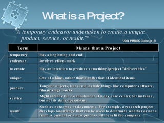 Project Management Overview | PPT