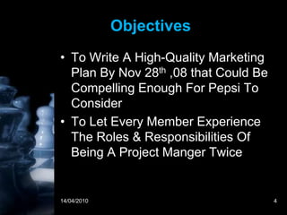 Project Management Pepsi | PPT