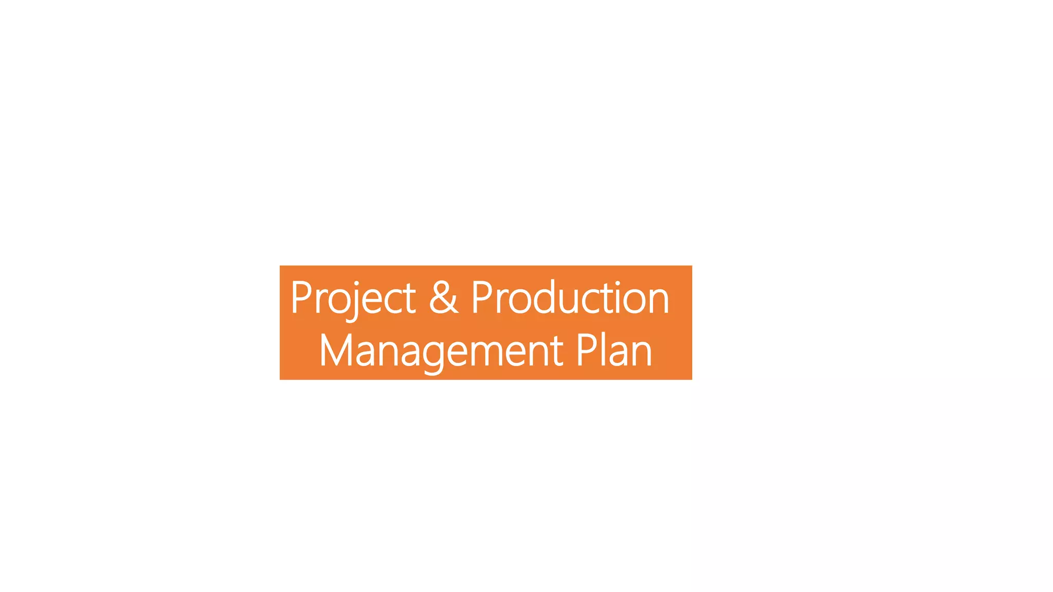 Project management plan | PPT
