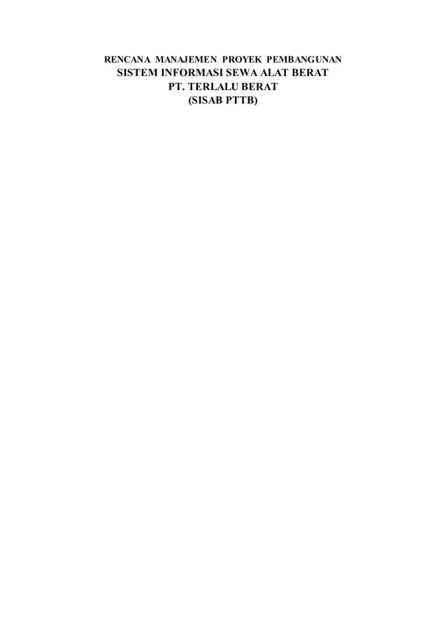 Proposal Project Management Plan | DOCX