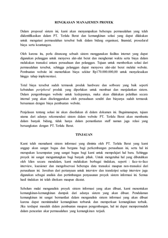 Proposal Project Management Plan | DOCX