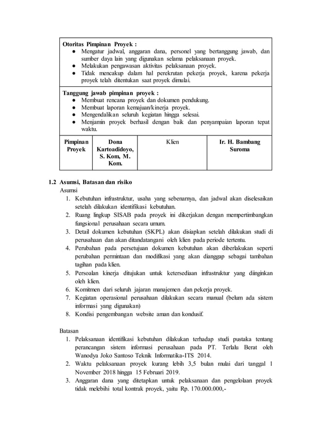 Proposal Project Management Plan | DOCX