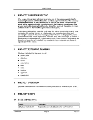 Project management plan floating an ipo | PDF