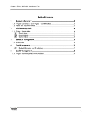 Project management plan (1) | DOCX