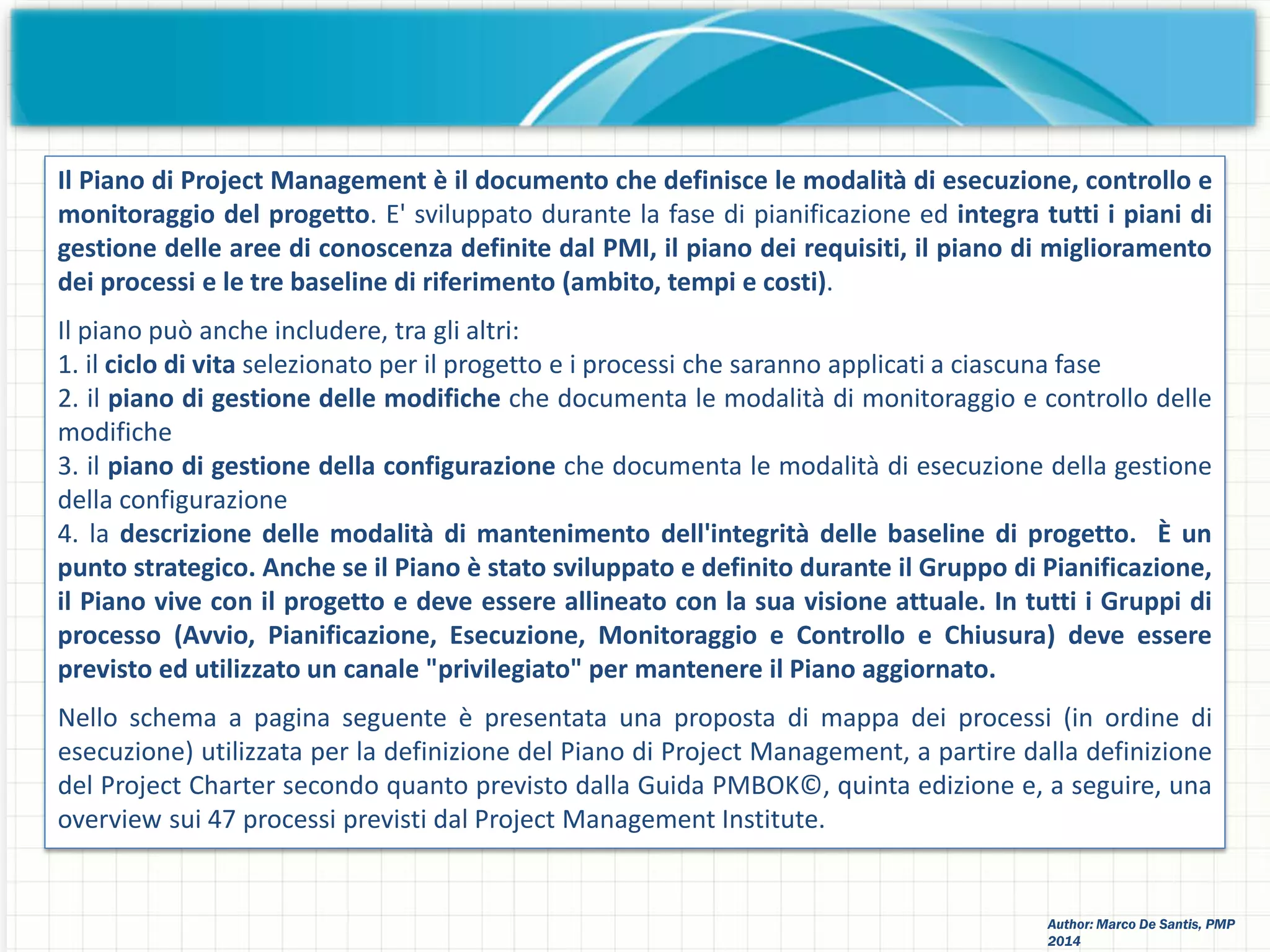 Il Piano di Project Management in 20 mosse | PPT