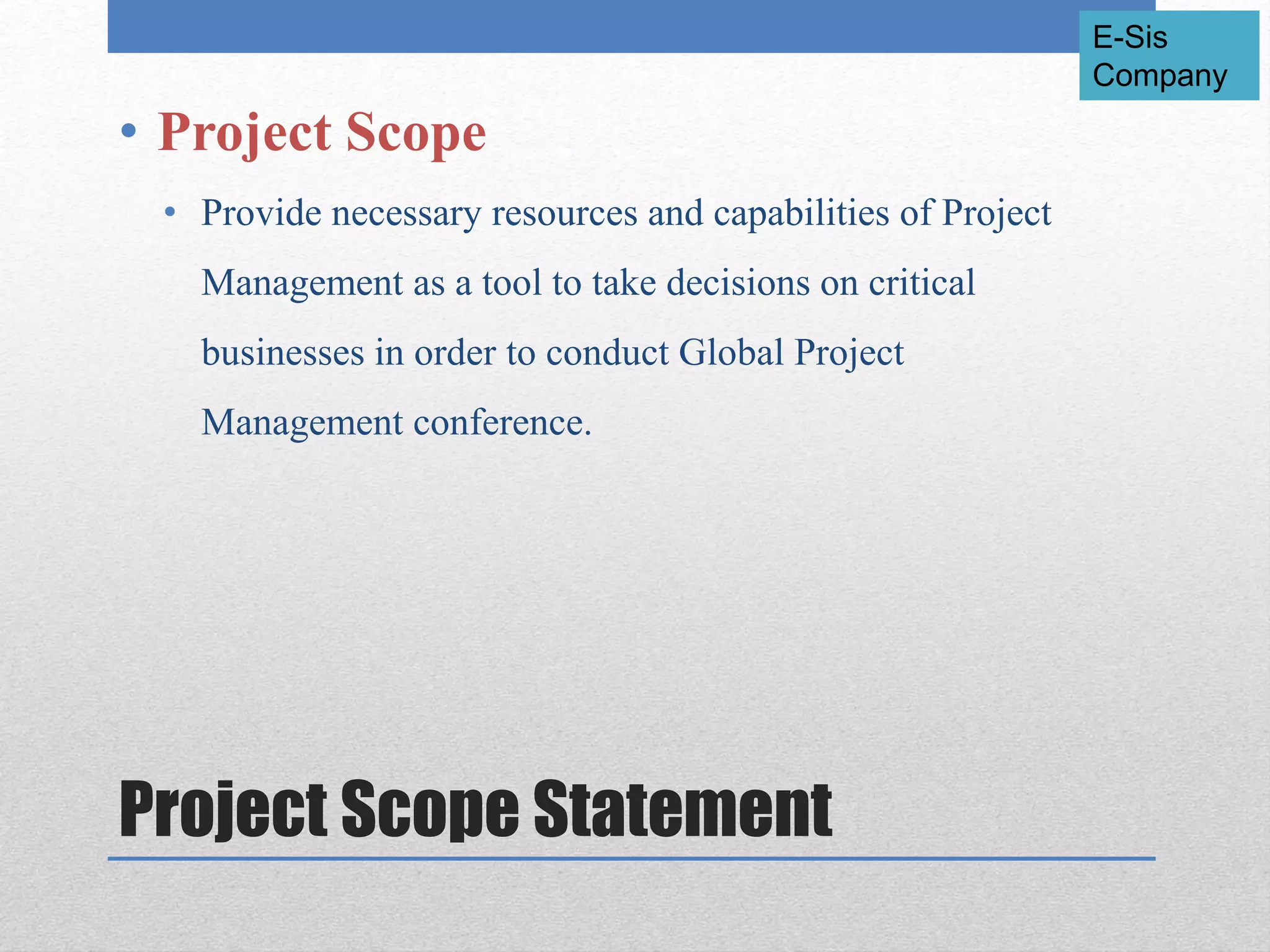 Project management plan for Global Project Management Conference (GPM ...