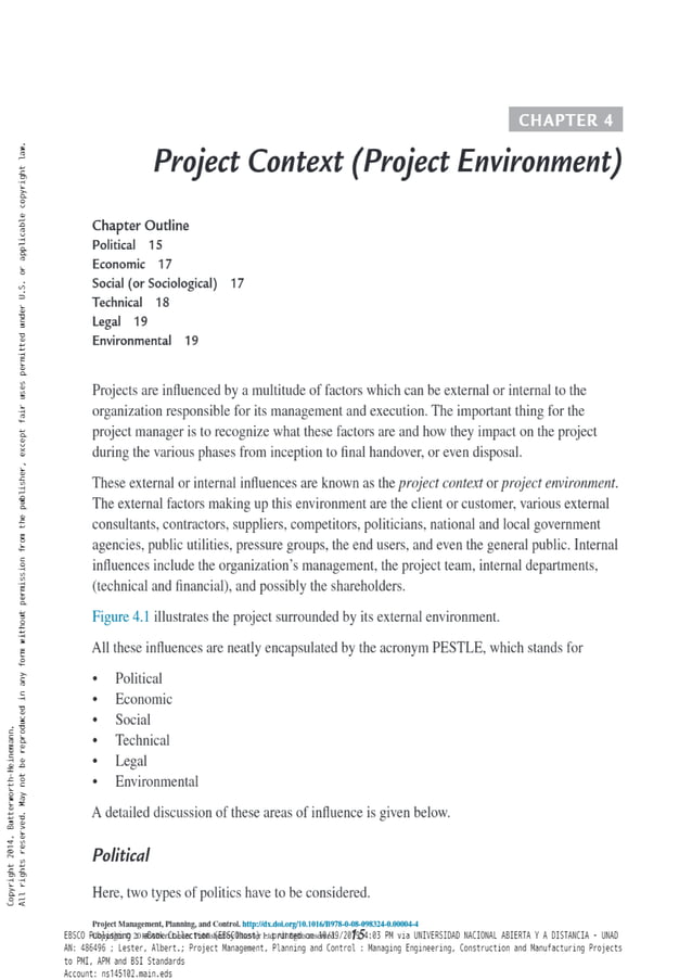 Project management, planning and control | PDF