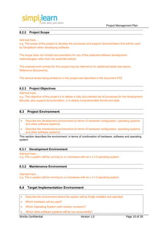 Project Management Plan Template | DOC