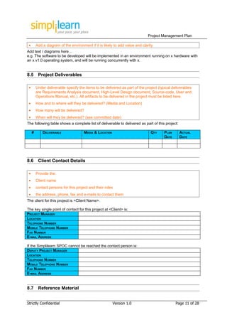 Project Management Plan Template | DOC