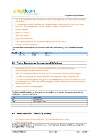 Project Management Plan Template | DOC