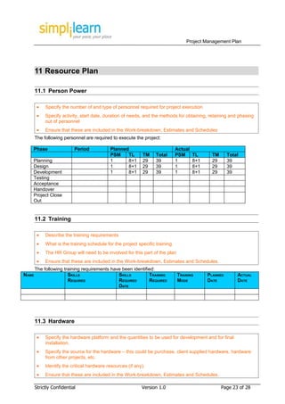 Project Management Plan Template | DOC