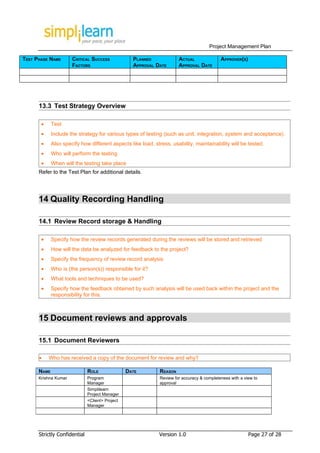 Project Management Plan Template | DOC