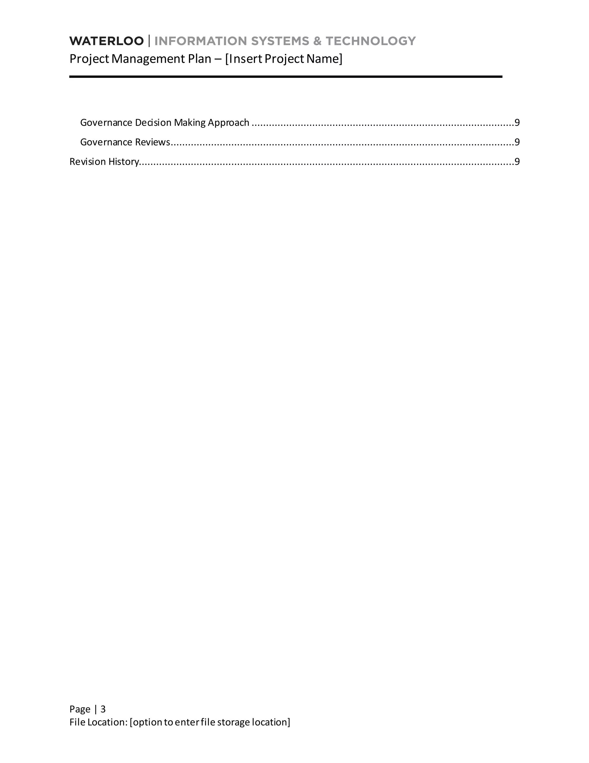 Project management plan_template | DOCX