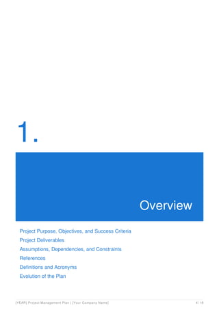 Project Management Plan Template | Upmetrics | PDF