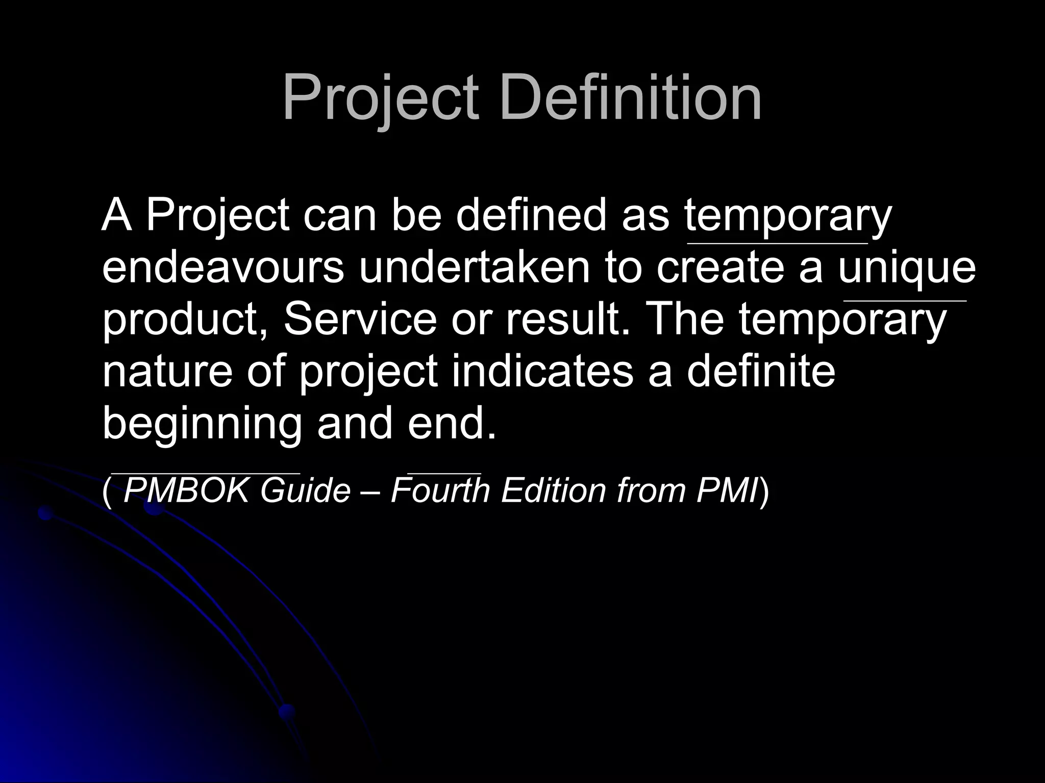 Project Management, Pmi Perspective | PPT