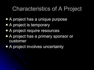 Project Management, Pmi Perspective | PPT
