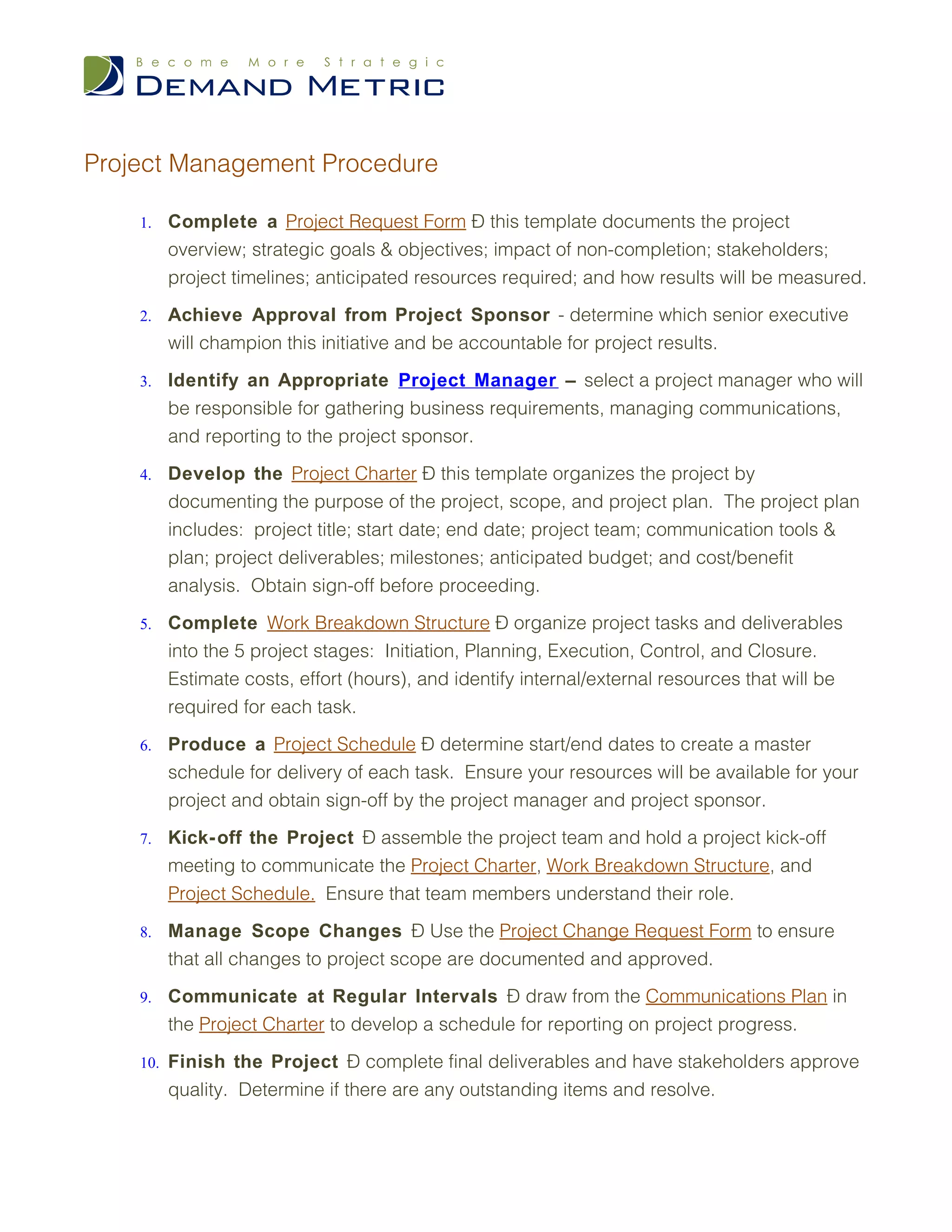Project Management Policy | DOC