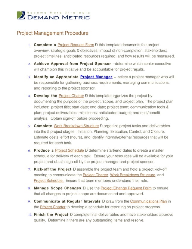 Project Management Policy | PDF