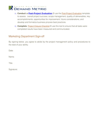 Project Management Policy | DOC