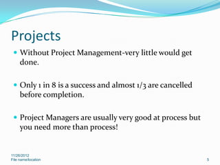 Project management presentation final | PPTX
