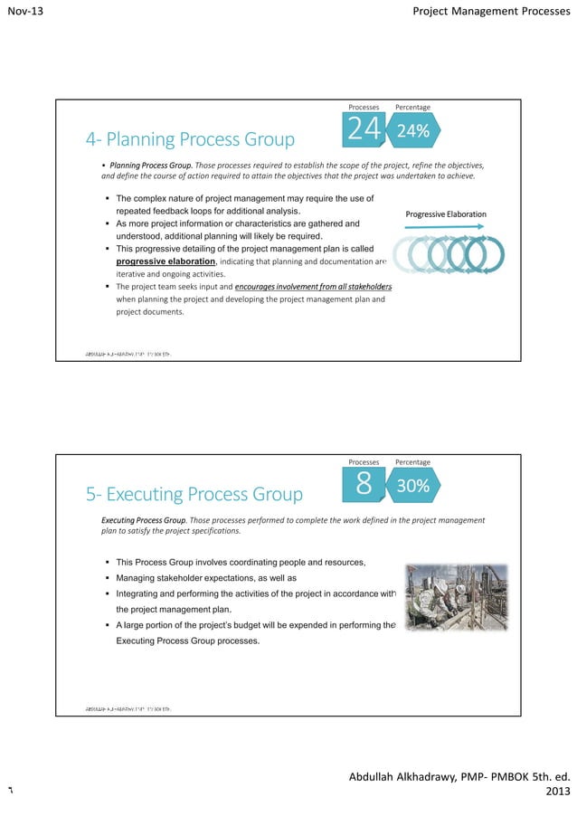 PMP PMBok 5th Project management processes | PDF | Business | Business ...
