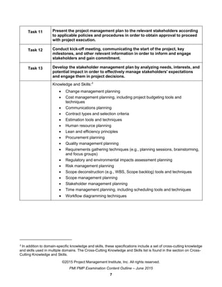 Project management professional exam outline | PDF
