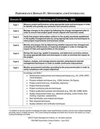 Project management professional exam outline | PDF