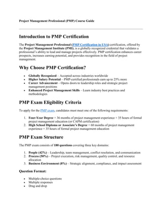 Project Management Professional in USA.. | PDF