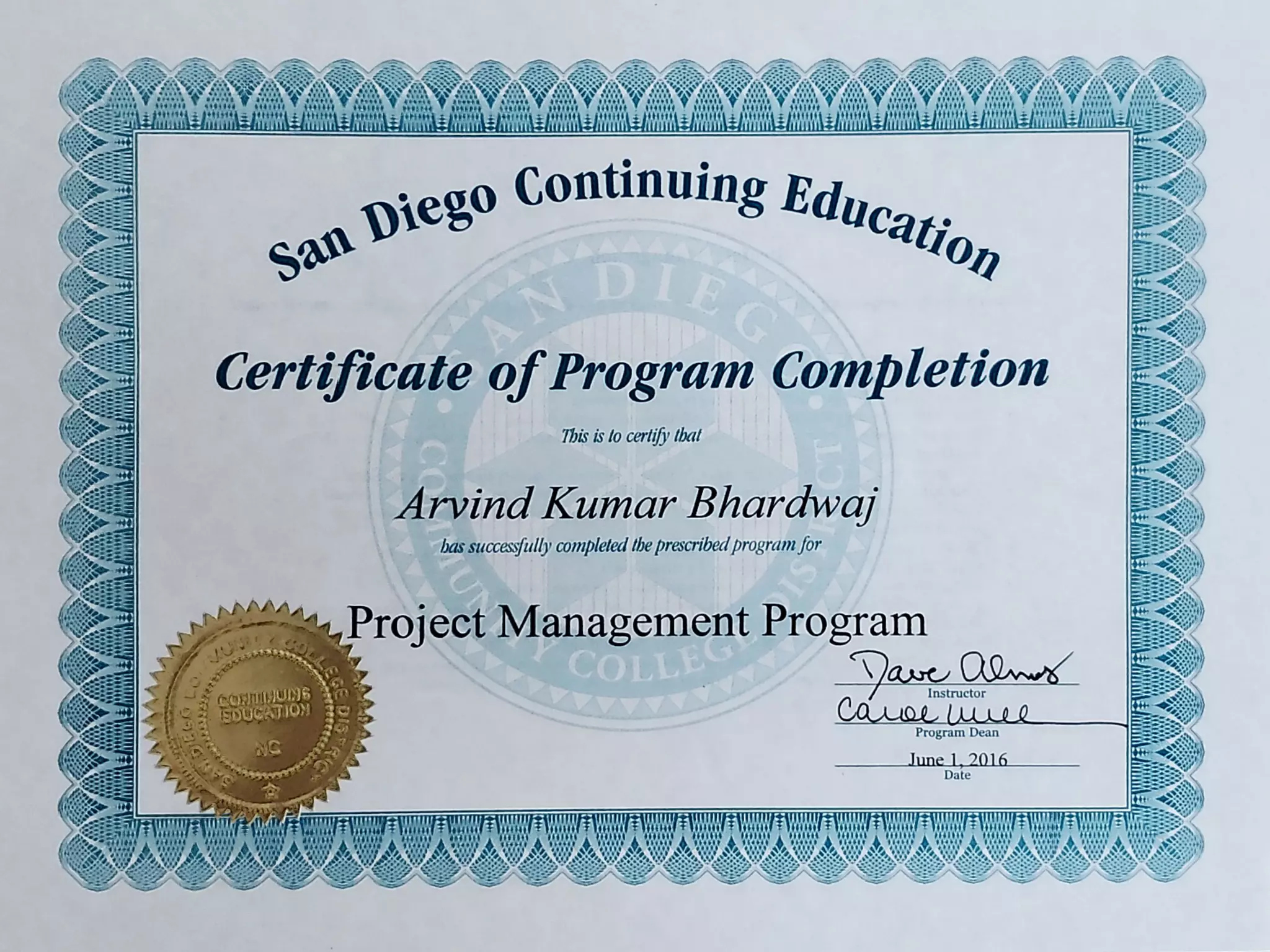 Project Management Program Certificate - USA | PPT
