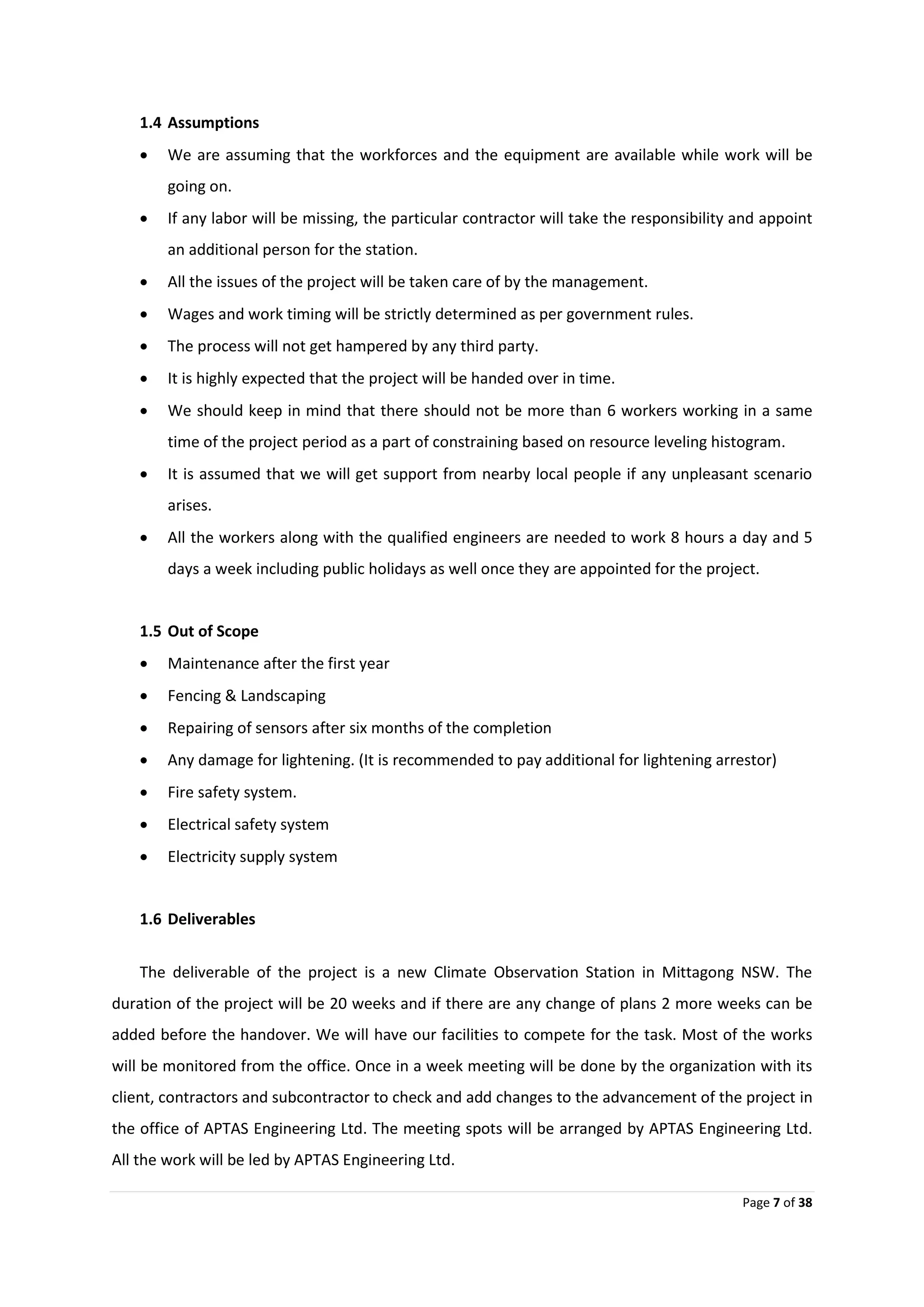 Project management proposal climate observation station, mittagong -nsw ...