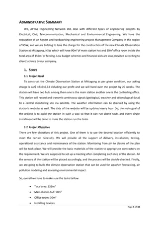 Project management proposal climate observation station, mittagong -nsw ...