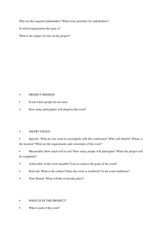 Project management questions list | PDF