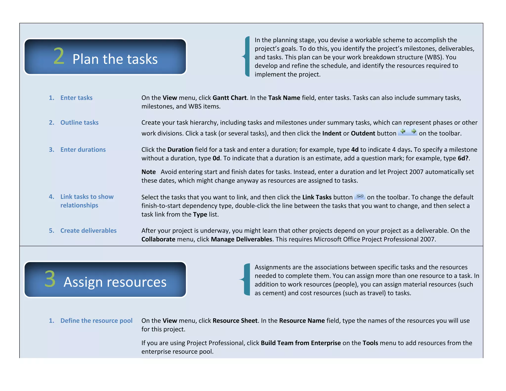 Project Management Quick Reference Guide | DOCX