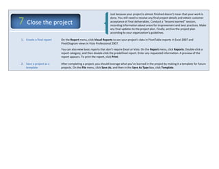 Project Management Quick Reference Guide for Microsoft Project 2007 | DOCX