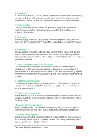 Project management assignment | PDF