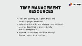 Project Management Resources From Planning to Execution.docx