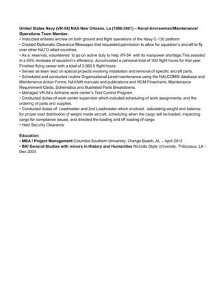 Dan's resume | PDF | Aviation Industry | Industries