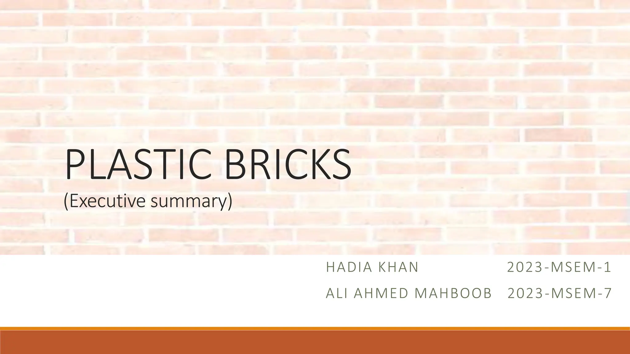project management REV (1) (1).pptx plastic bricks | PPT