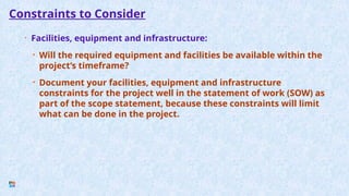 Project Management Risks and Constraints | PPTX | Business | Business ...