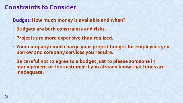 Project Management Risks and Constraints | PPTX