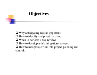 Project Management Risks Review | PPT