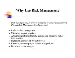 Project Management Risks Review | PPT