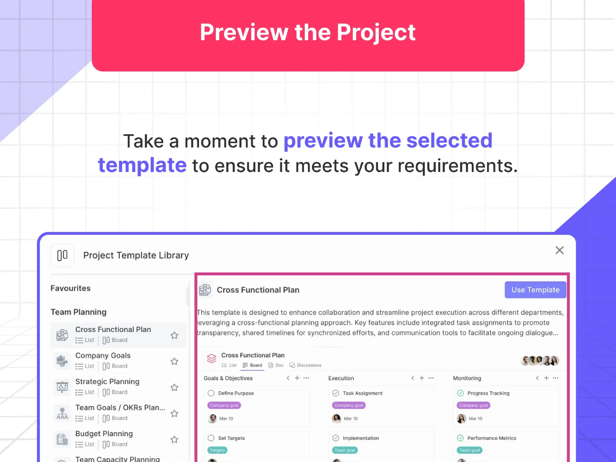 Create a project using templates - project management | PPT