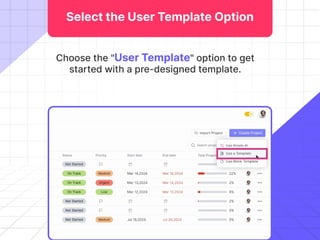Create a project using templates - project management | PPT
