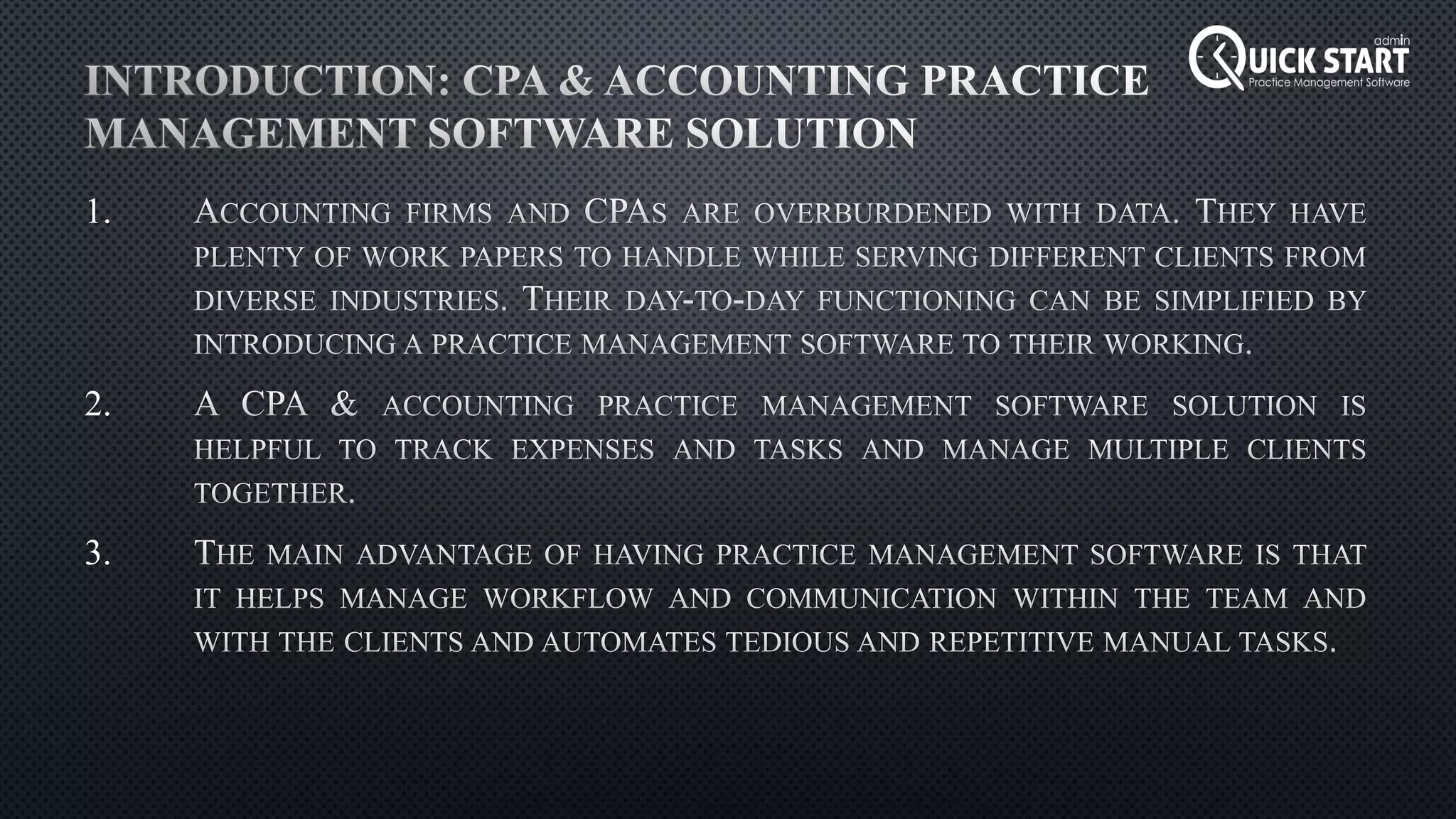 Finding the best CPA & Accounting Practice Management Software Solution | PPTX