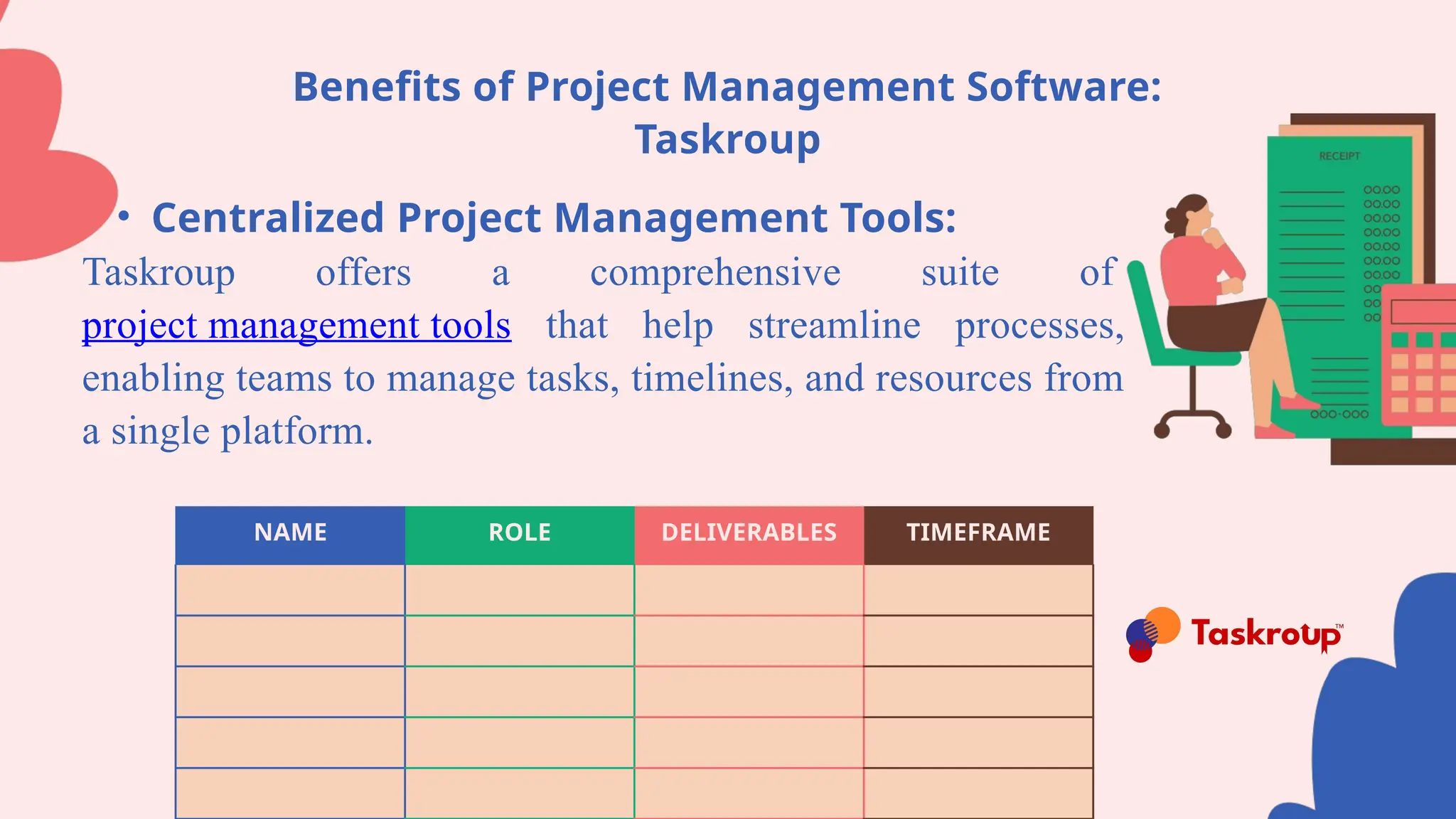 PROJECT MANAGEMENT SOFTWARE TASKROUP.pptx | Free Download