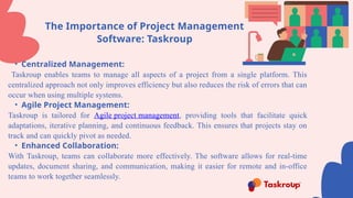 PROJECT MANAGEMENT SOFTWARE TASKROUP.pptx