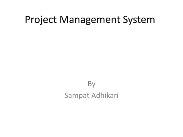 Project management system | PPT