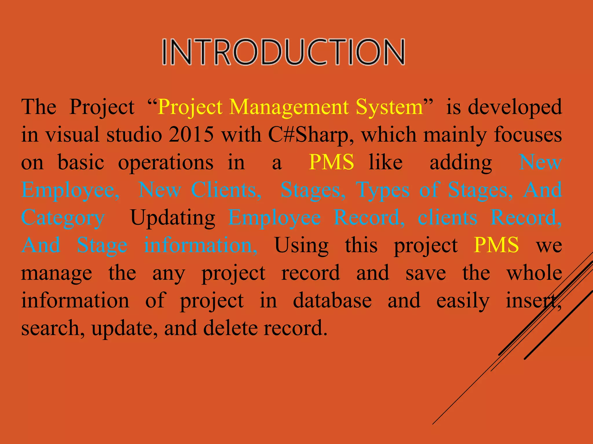 Project Management System | PPTX